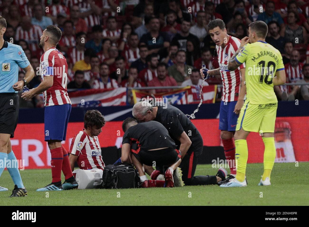 Atletico de Madrid's Joao Felix injured during La Liga match between ...