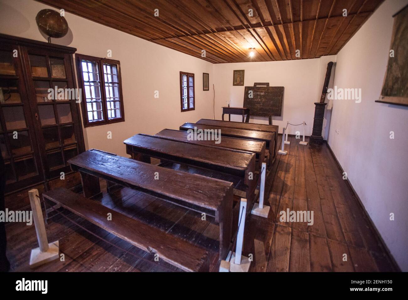 Old classroom , retro look school, village Brankovina, western Serbia ...