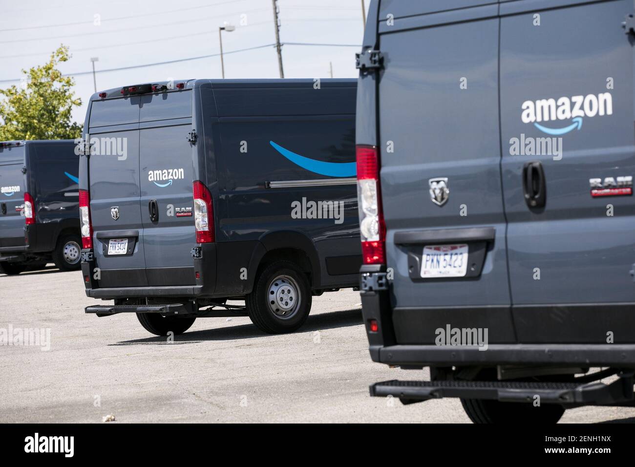 Amazon Prime delivery vehicles as seen in Euclid, Ohio on August 11 ...