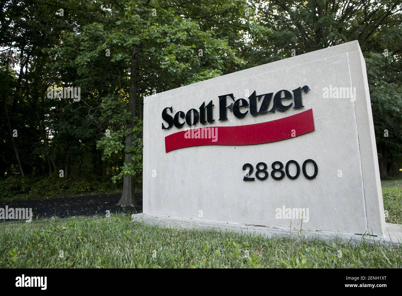 A logo sign outside of the headquarters of the Scott Fetzer Company in ...