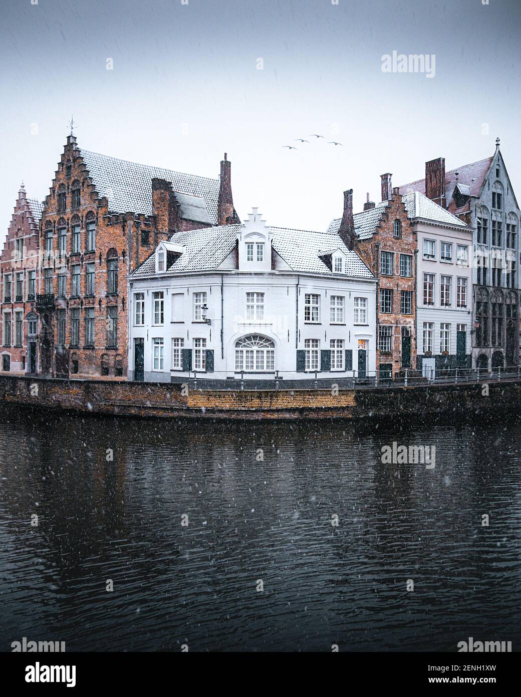 Bruges in snow Stock Photo - Alamy