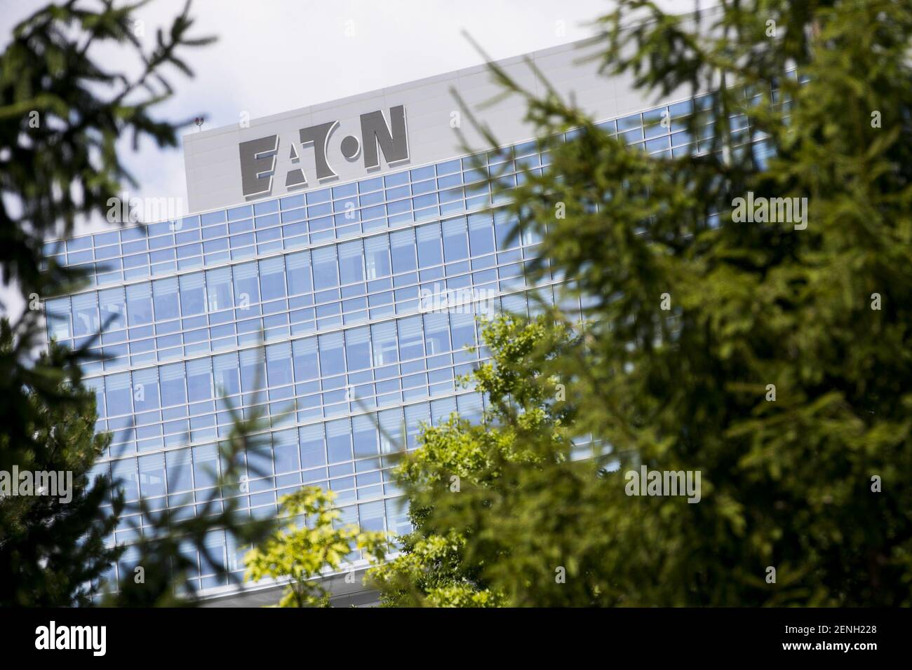 A logo sign outside of the operational headquarters of the Eaton ...
