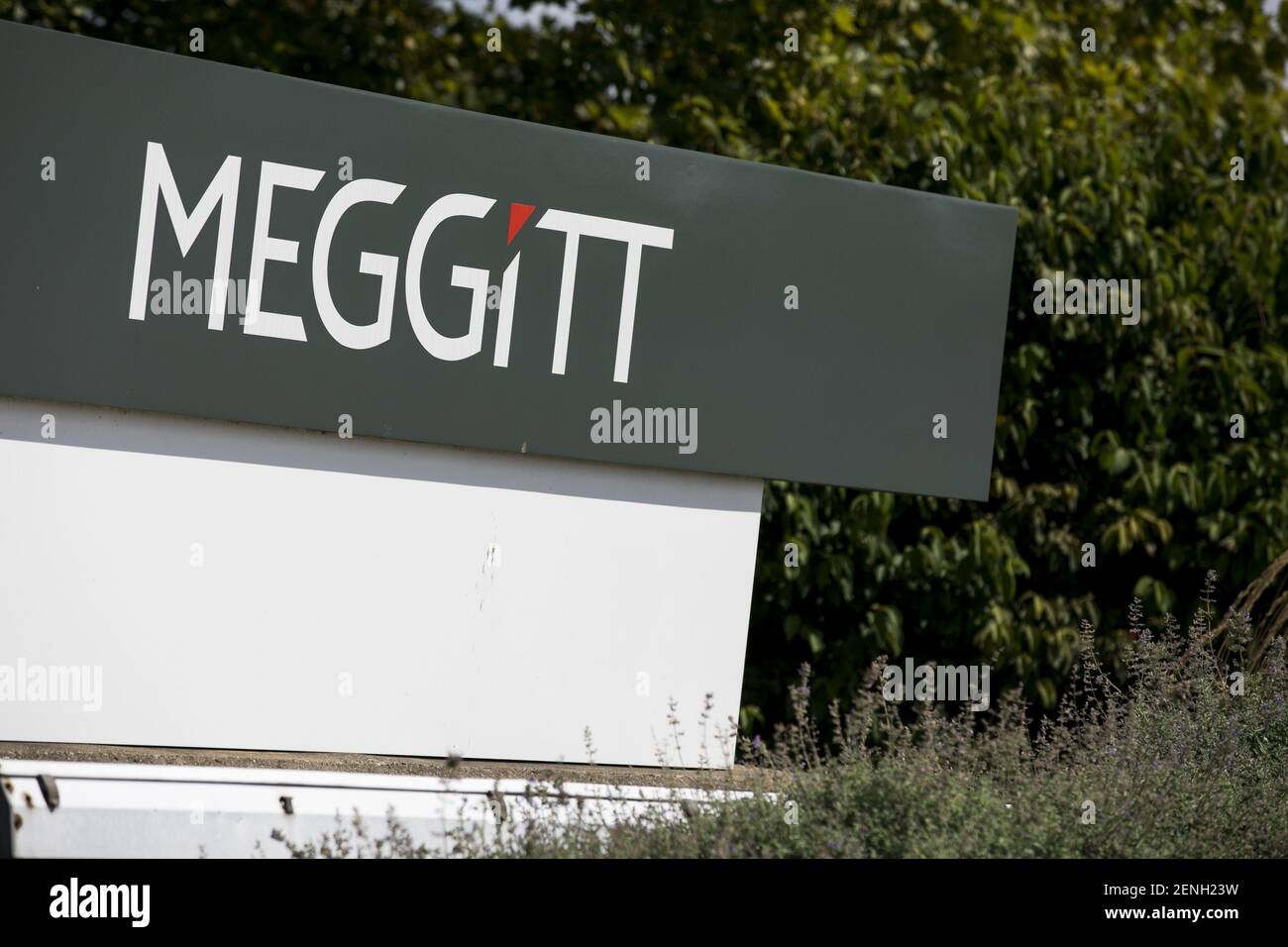 A logo sign outside of facility occupied by Meggitt in Akron, Ohio on ...