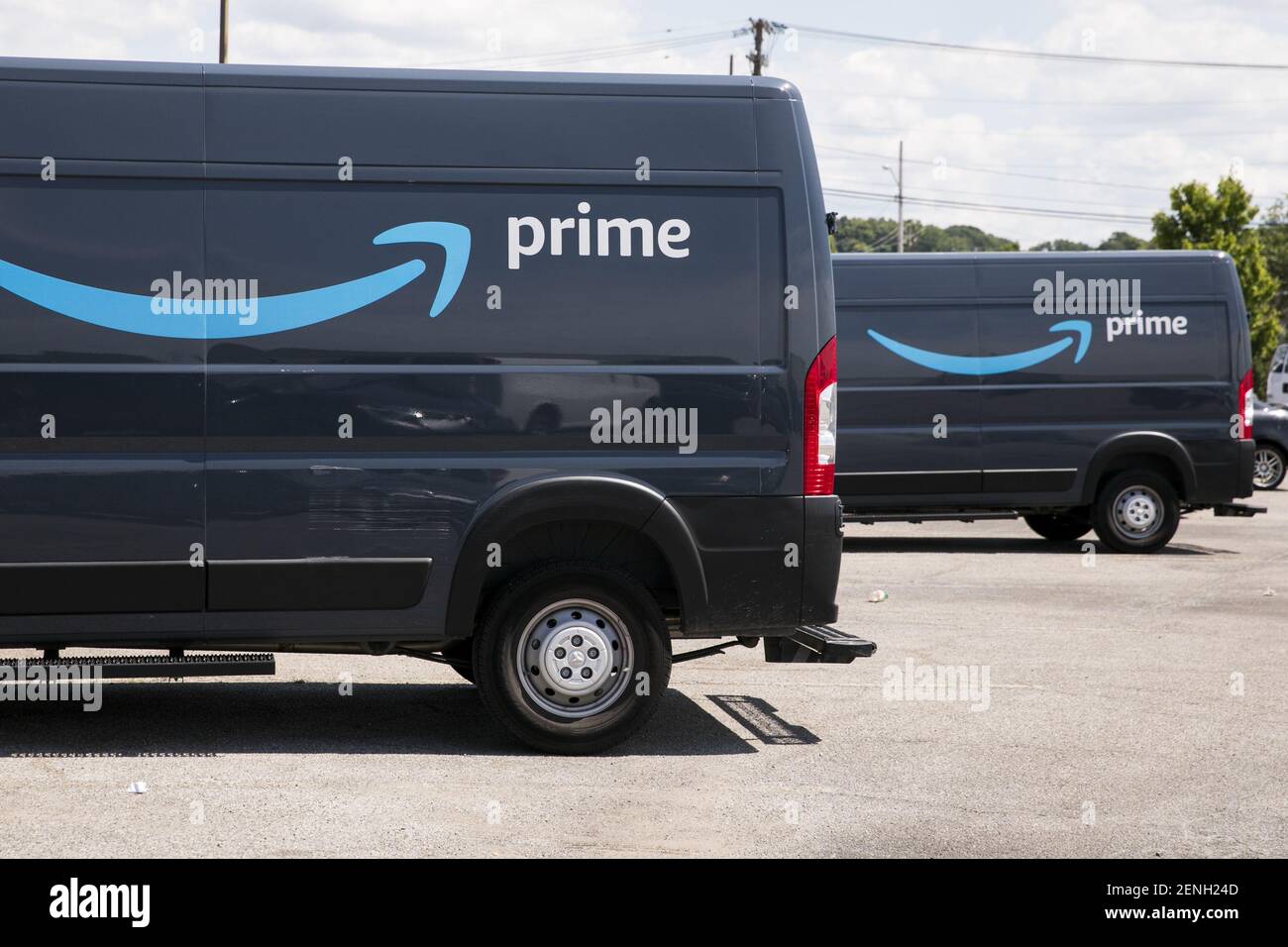 Amazon Prime delivery vehicles as seen in Euclid, Ohio on August 11 ...