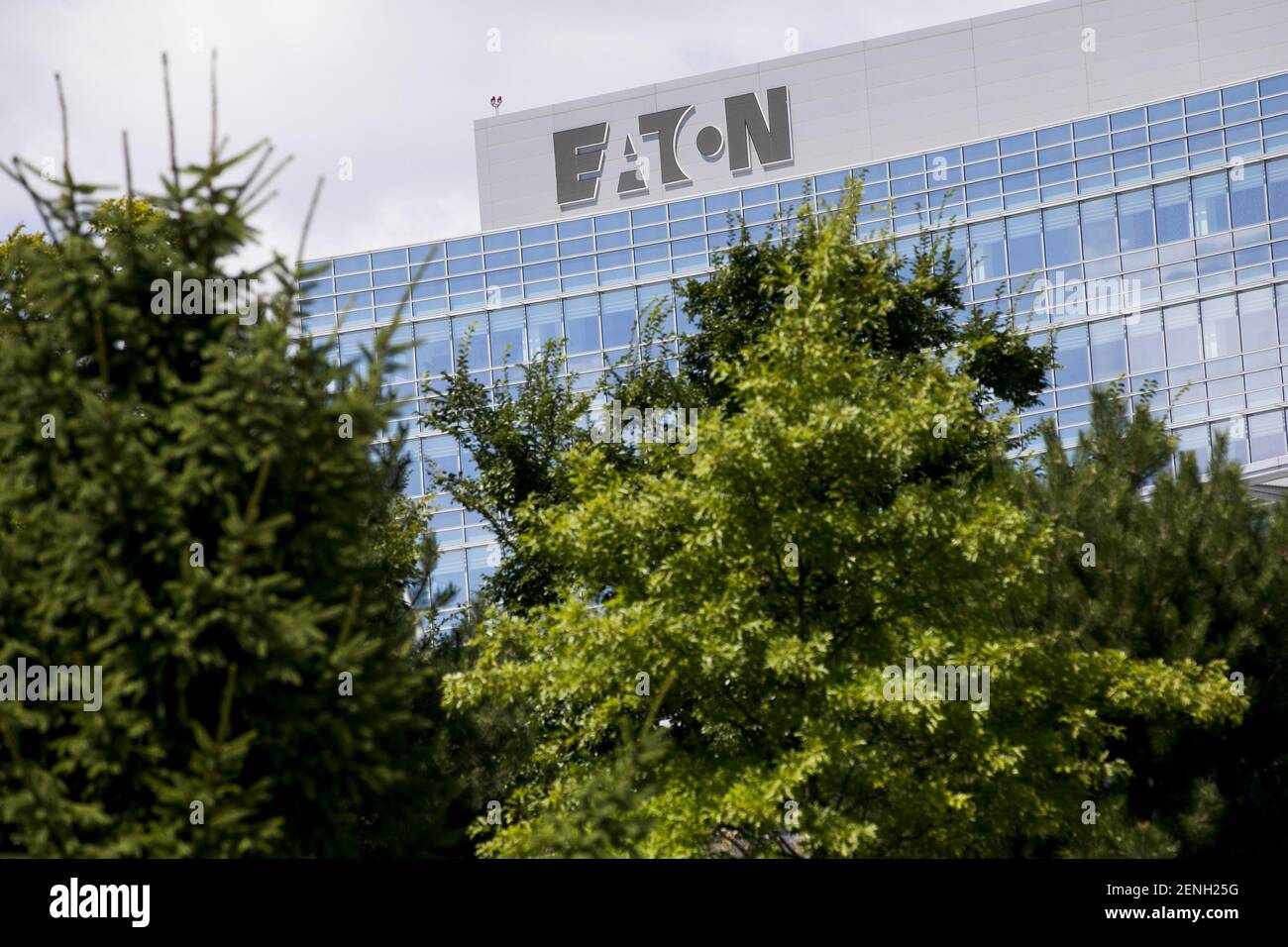 A logo sign outside of the operational headquarters of the Eaton ...
