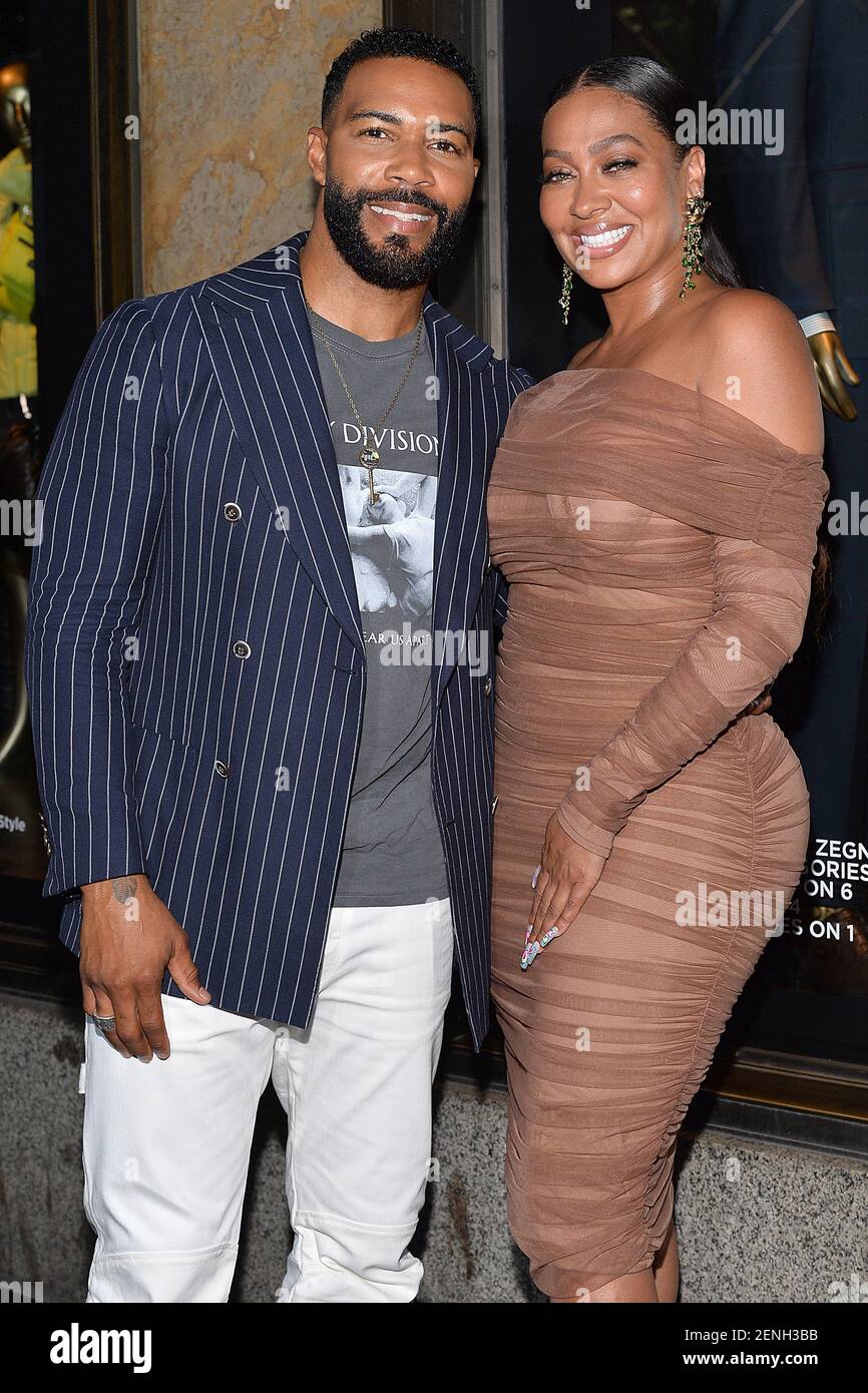 (L-R) Omari Hardwick and Lala Anthony attend the Saks Fifth Avenue and ...