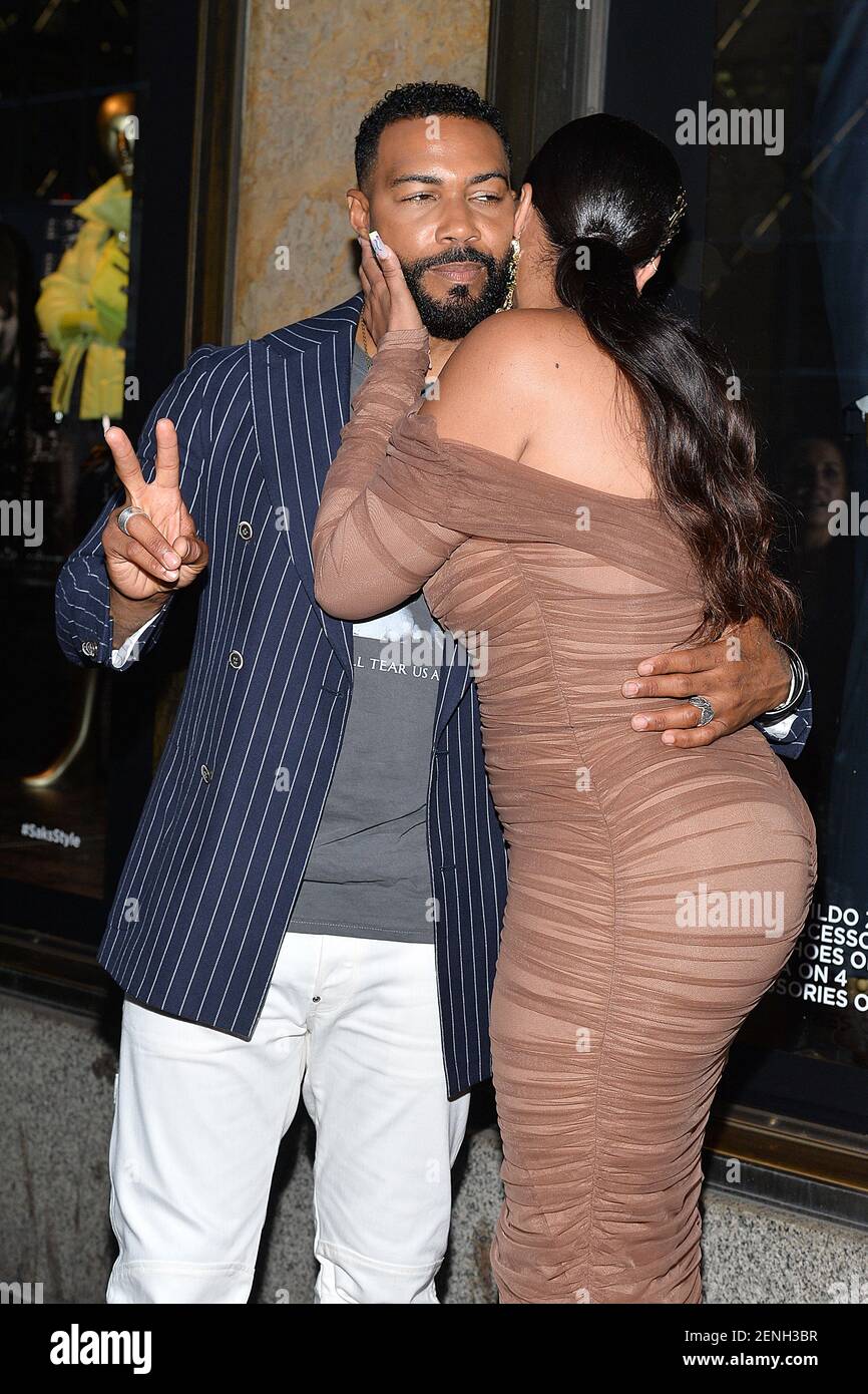 (L-R) Omari Hardwick and Lala Anthony attend the Saks Fifth Avenue and ...