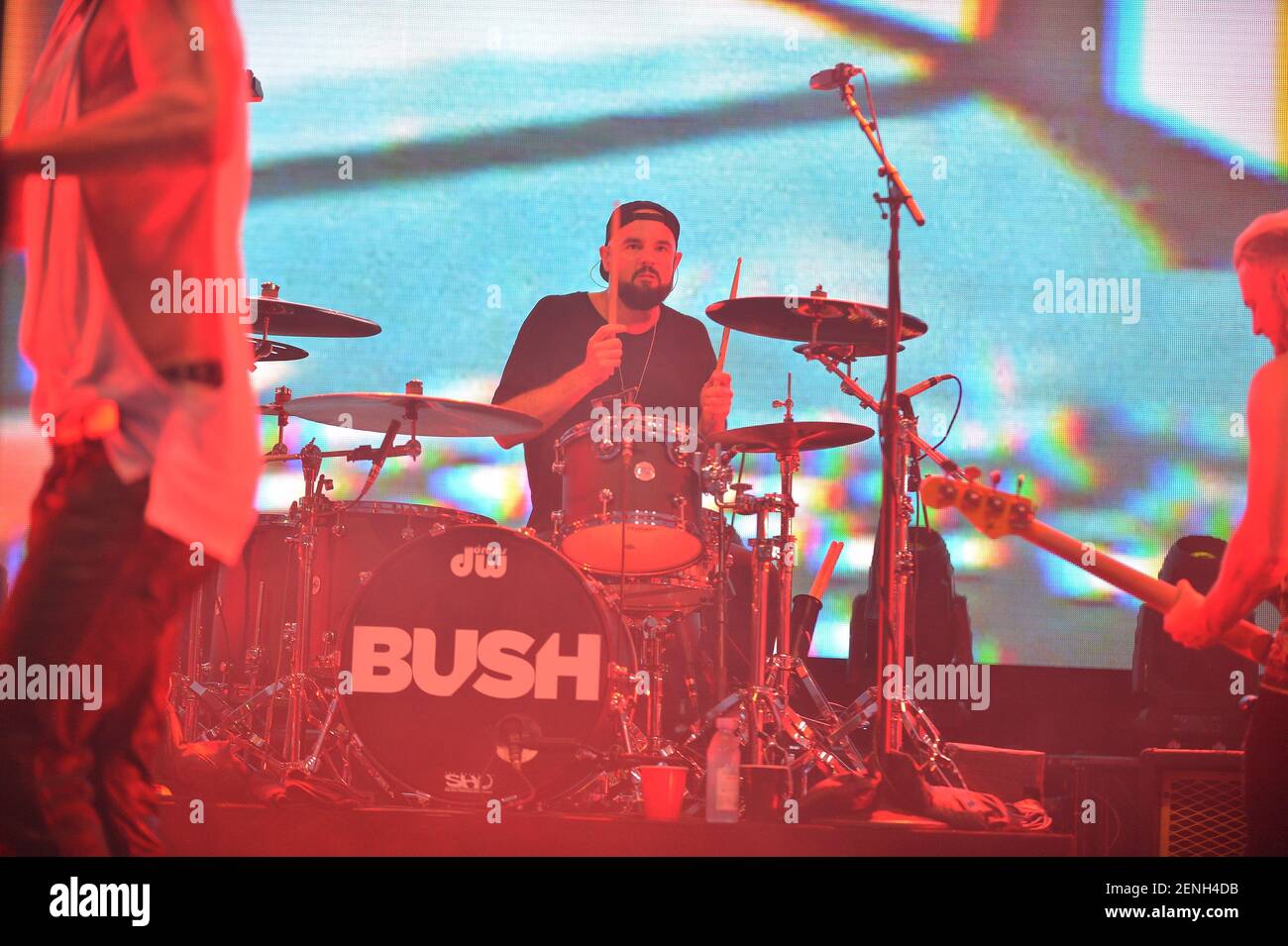 MIAMI, FL - AUGUST 17: Musician Robin Goodrich of Bush performs during ...