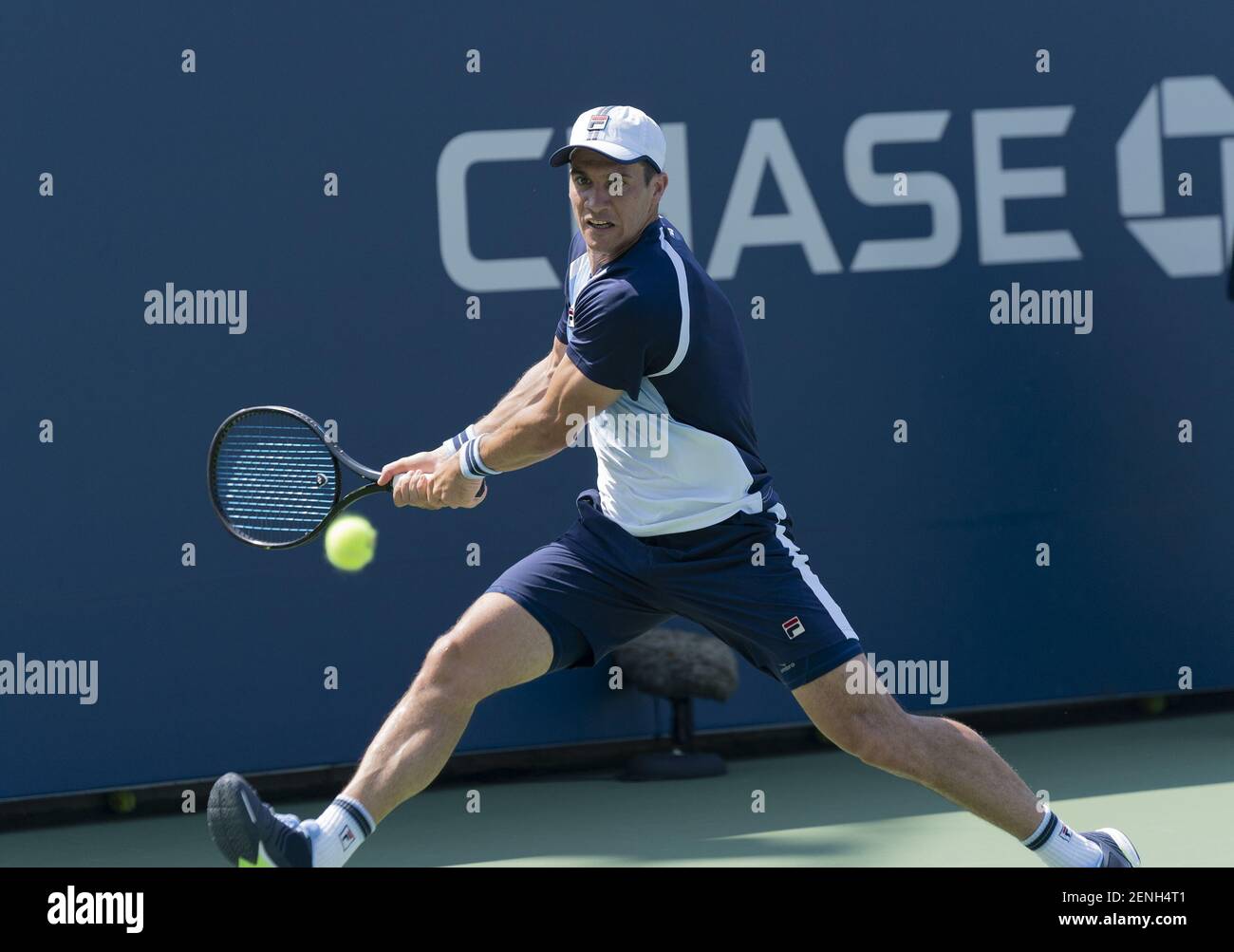 Facundo Bagnis (Argentina) returns ball during qualifying round 1 of US ...