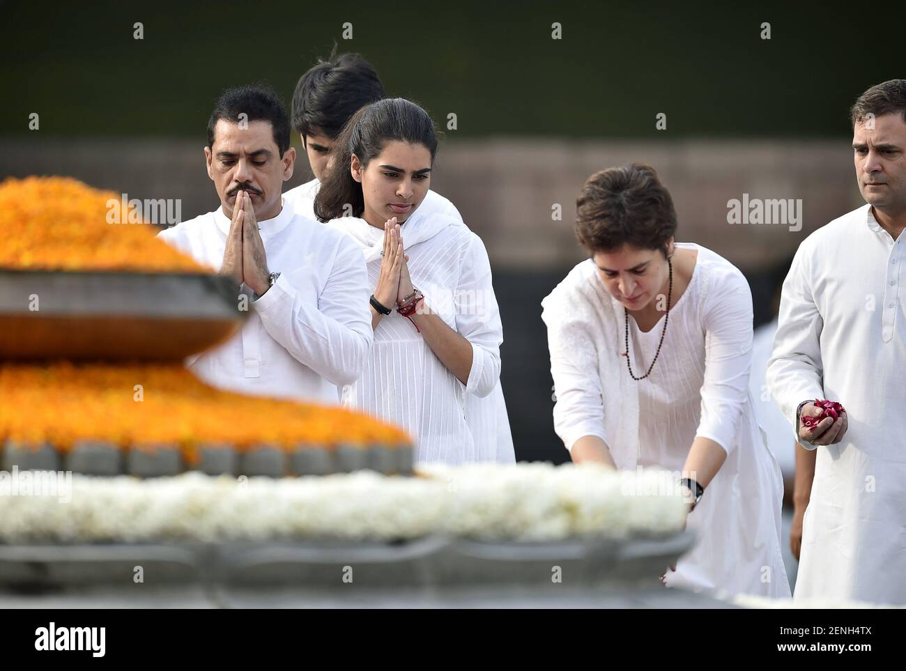 NEW DELHI, INDIA - AUGUST 20: Robert Vadra, his son Raihan, daughter ...