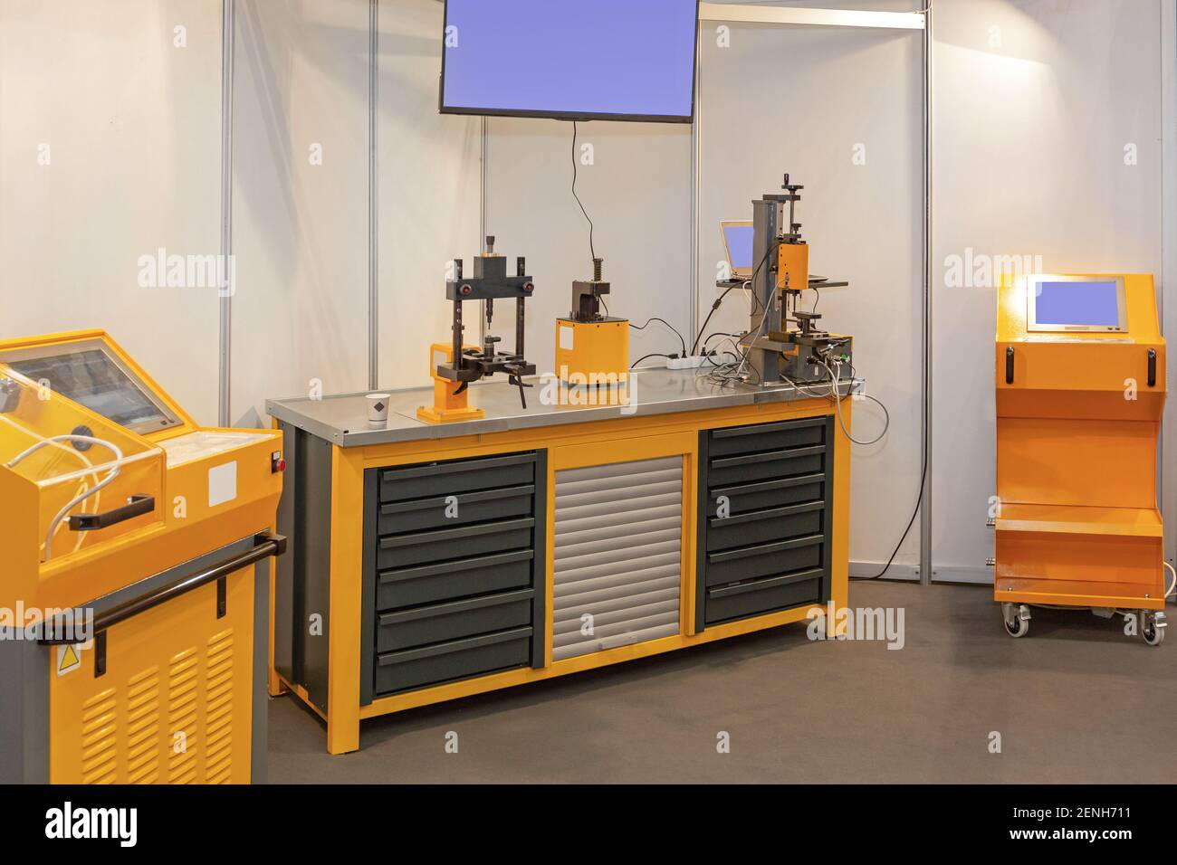 Machines and Tools at Workshop Service Garage Stock Photo - Alamy