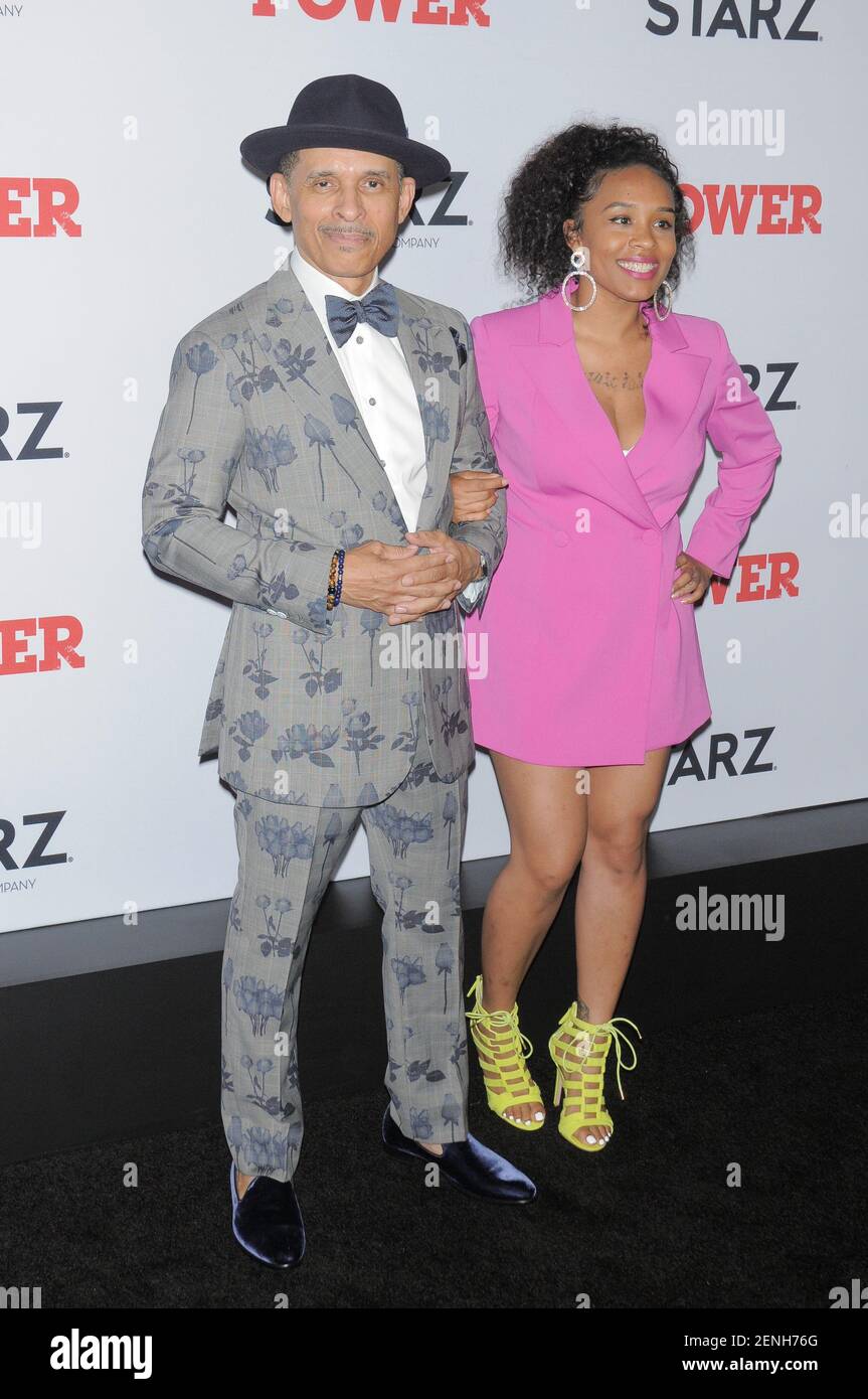 Keni Burke (L) and guest attend the Power Final Season Premiere held at ...