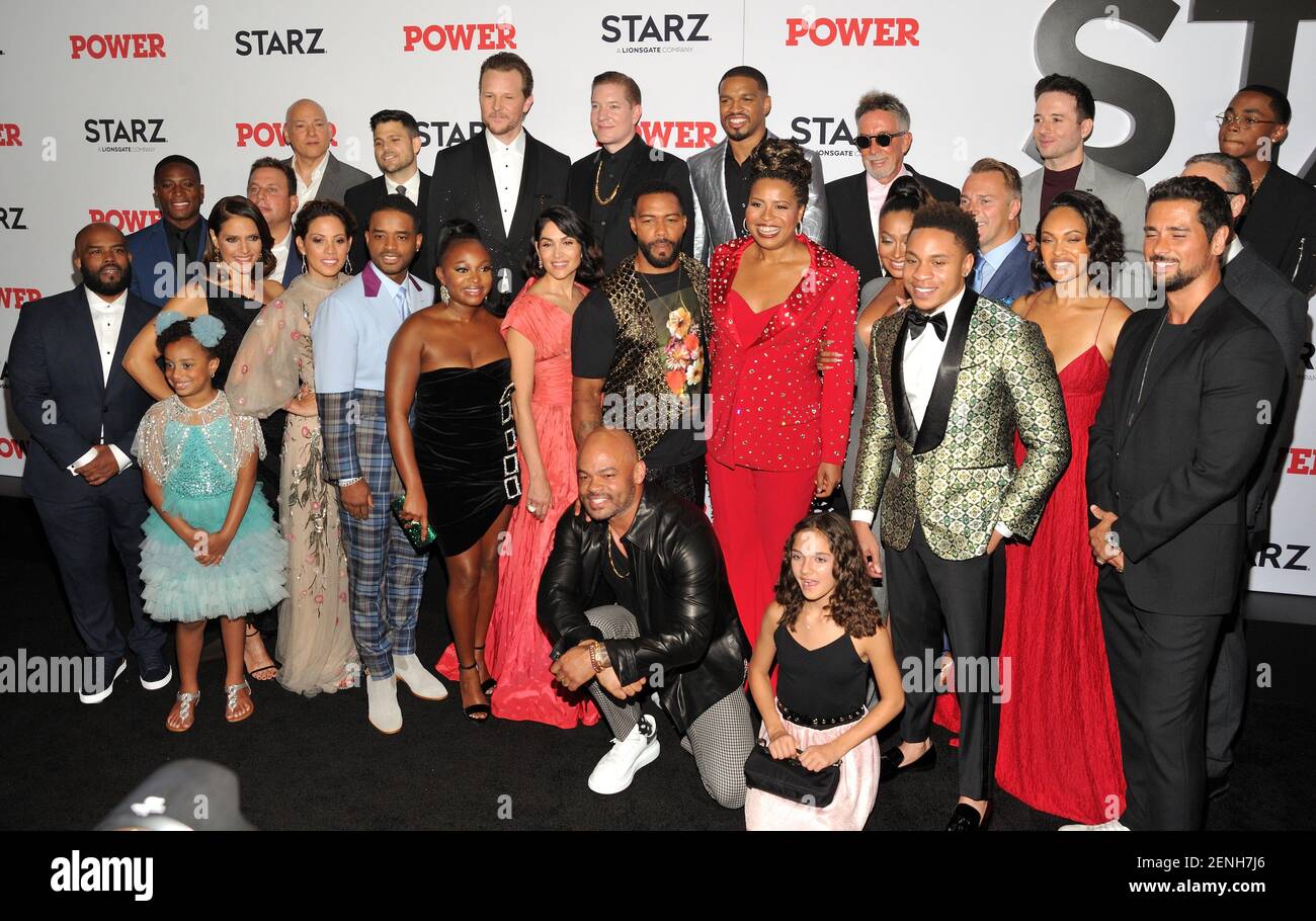 The cast of POWER attends the final season world premiere of POWER at ...