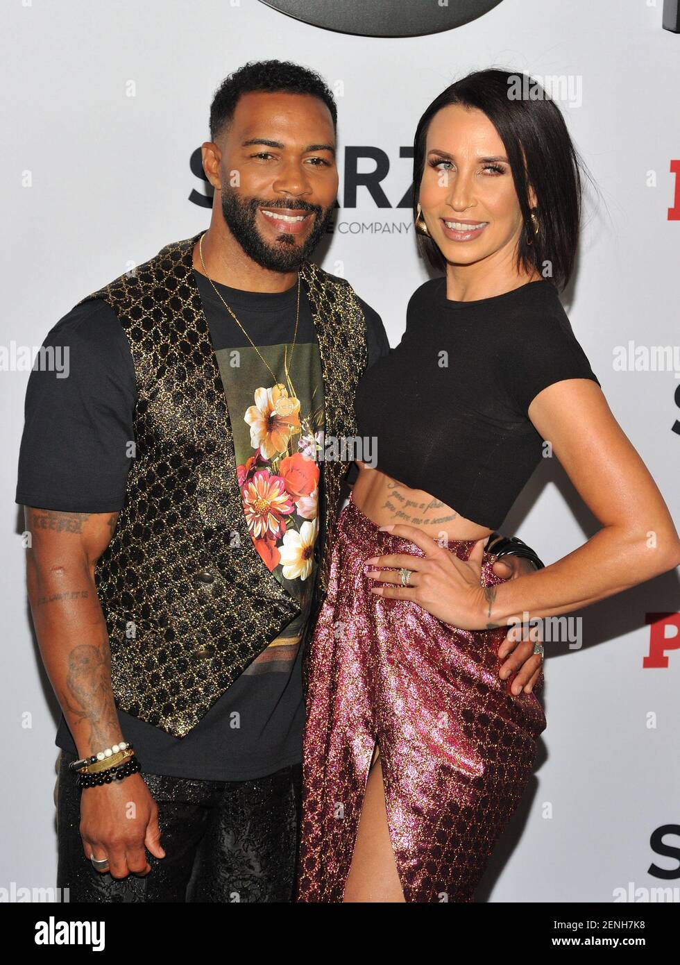 L-R: Actor Omari Hardwick and Jennifer Pfautchattend the final season ...