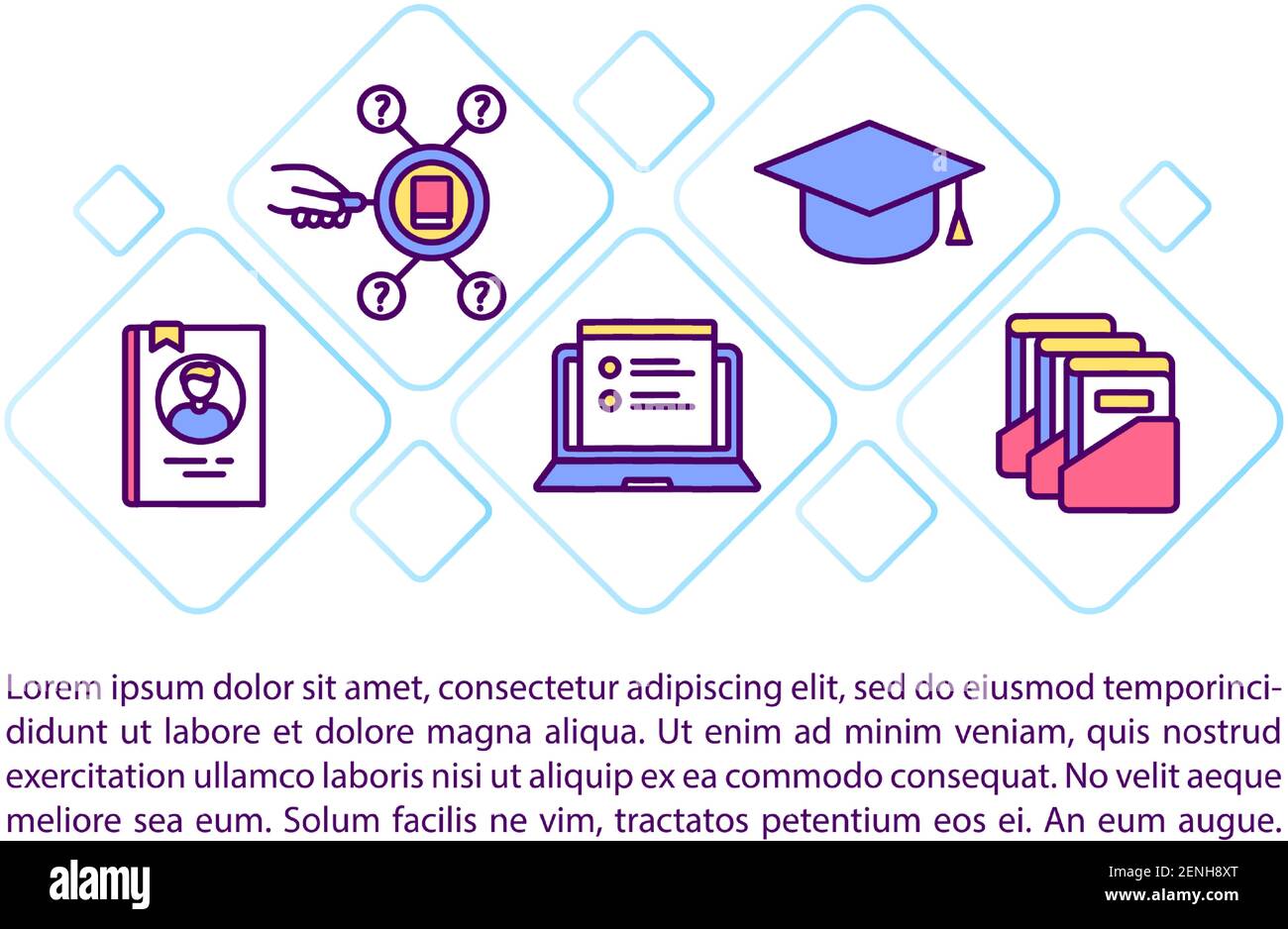 Academic research database guide concept icon with text Stock Vector ...