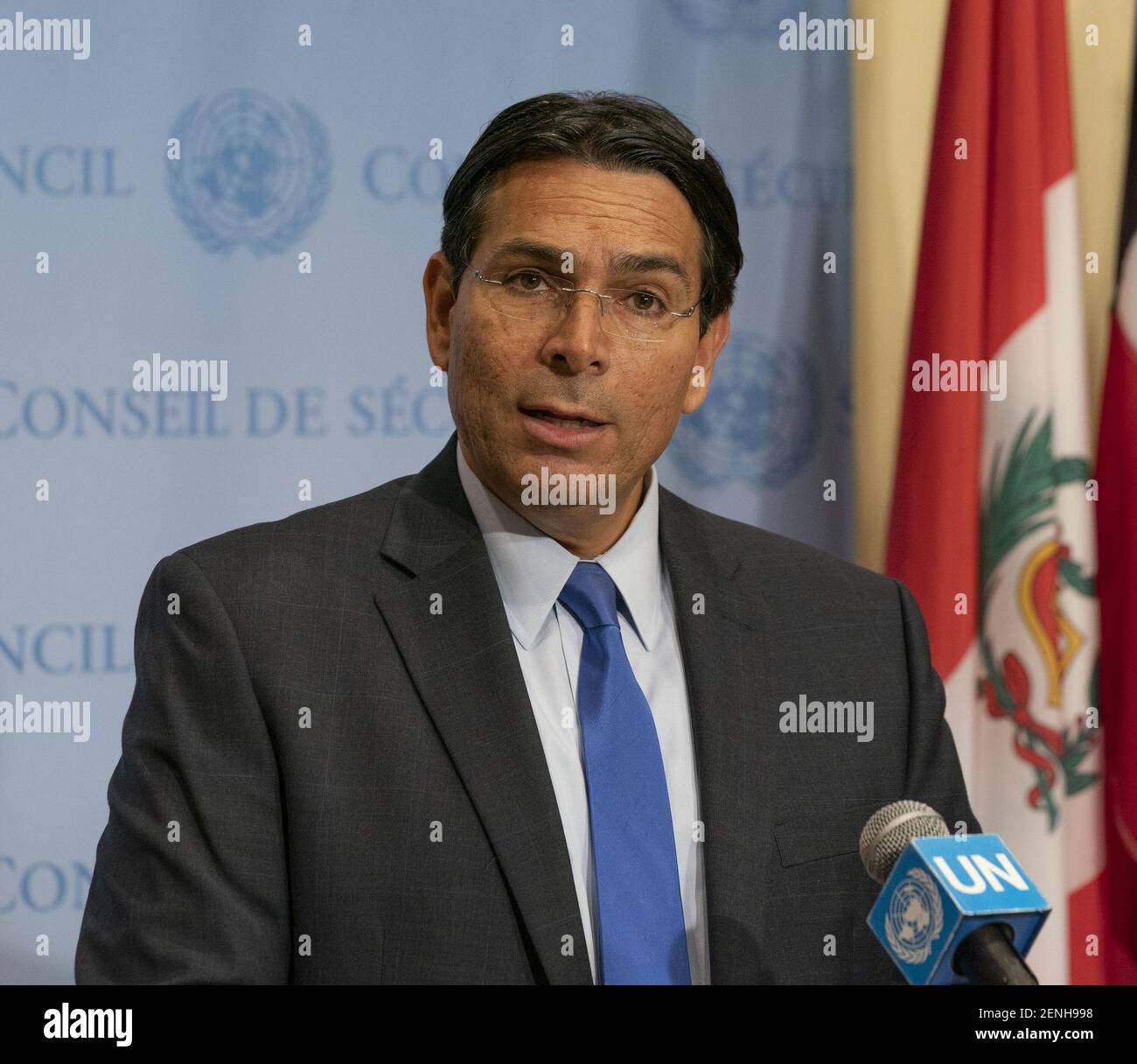 Ambassador of Israel Danny Danon briefs press ahead of Security Council ...
