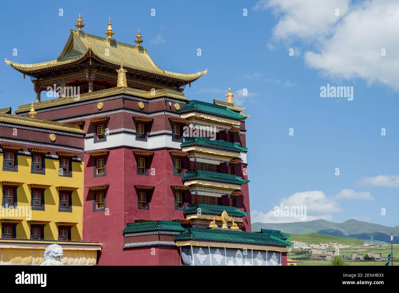 Sichuan ,CHINA-Gemo Temple , also known as Huiyuan temple, is one of ...