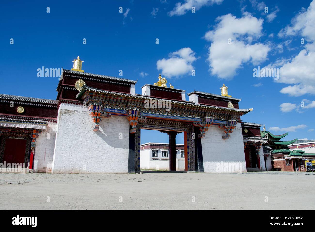 Sichuan ,CHINA-Gemo Temple , also known as Huiyuan temple, is one of ...