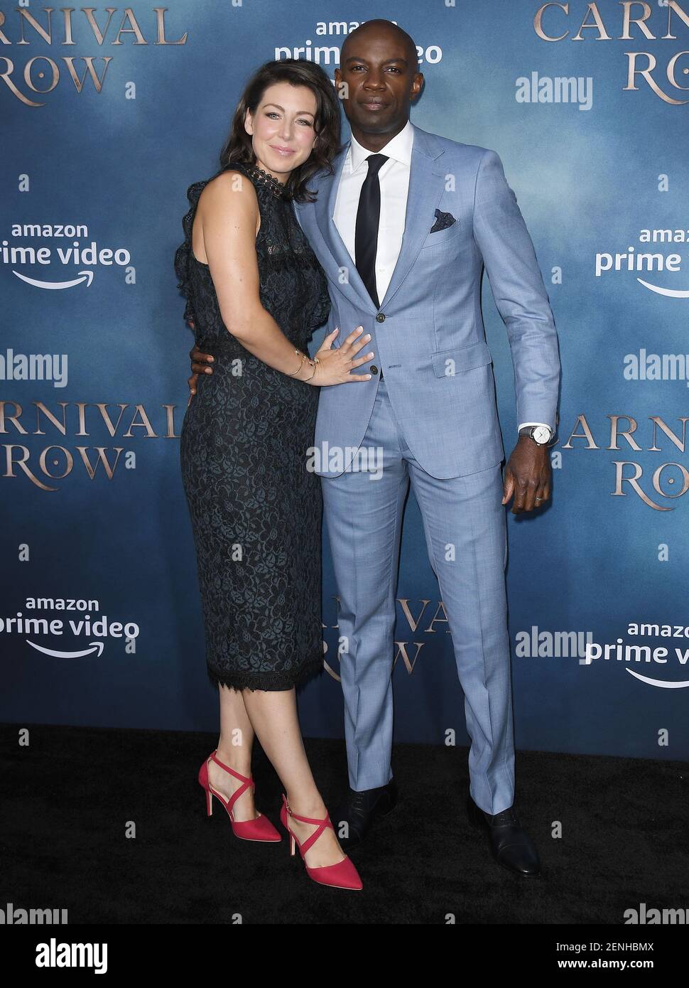 (L-R) Emma Gyasi and David Gyasi at Amazon's CARNIVAL ROW Los Angeles ...