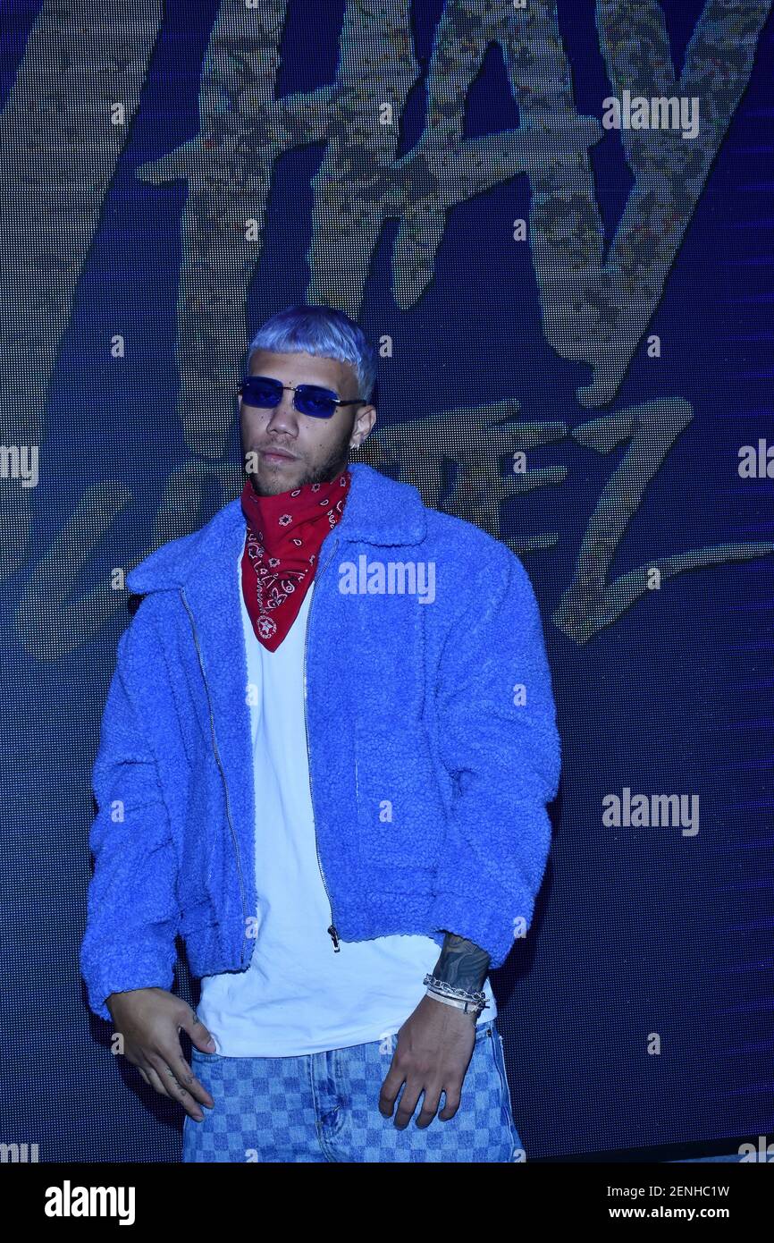 Puerto Rican singer of Reggaeton Jhay Cortez poses for photos to ...