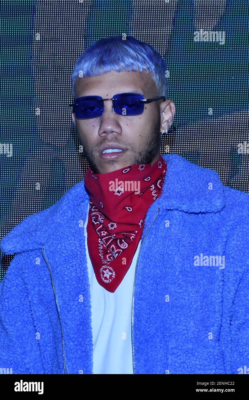 Puerto Rican singer of Reggaeton Jhay Cortez poses for photos to ...