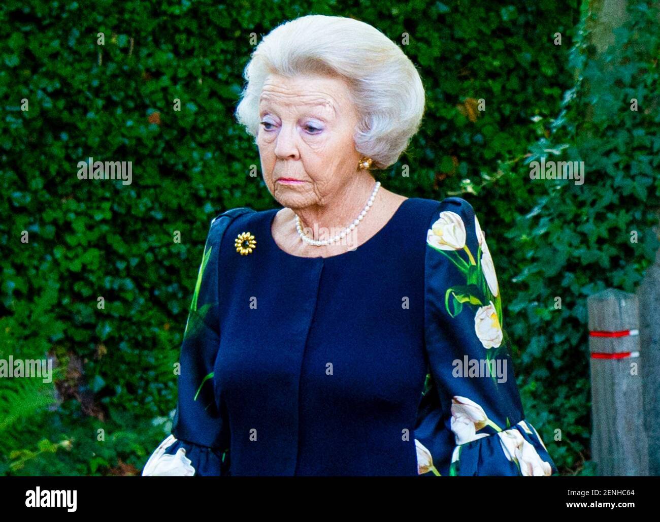 Princess Beatrix during the funeral procession from the Dome of Fagel ...