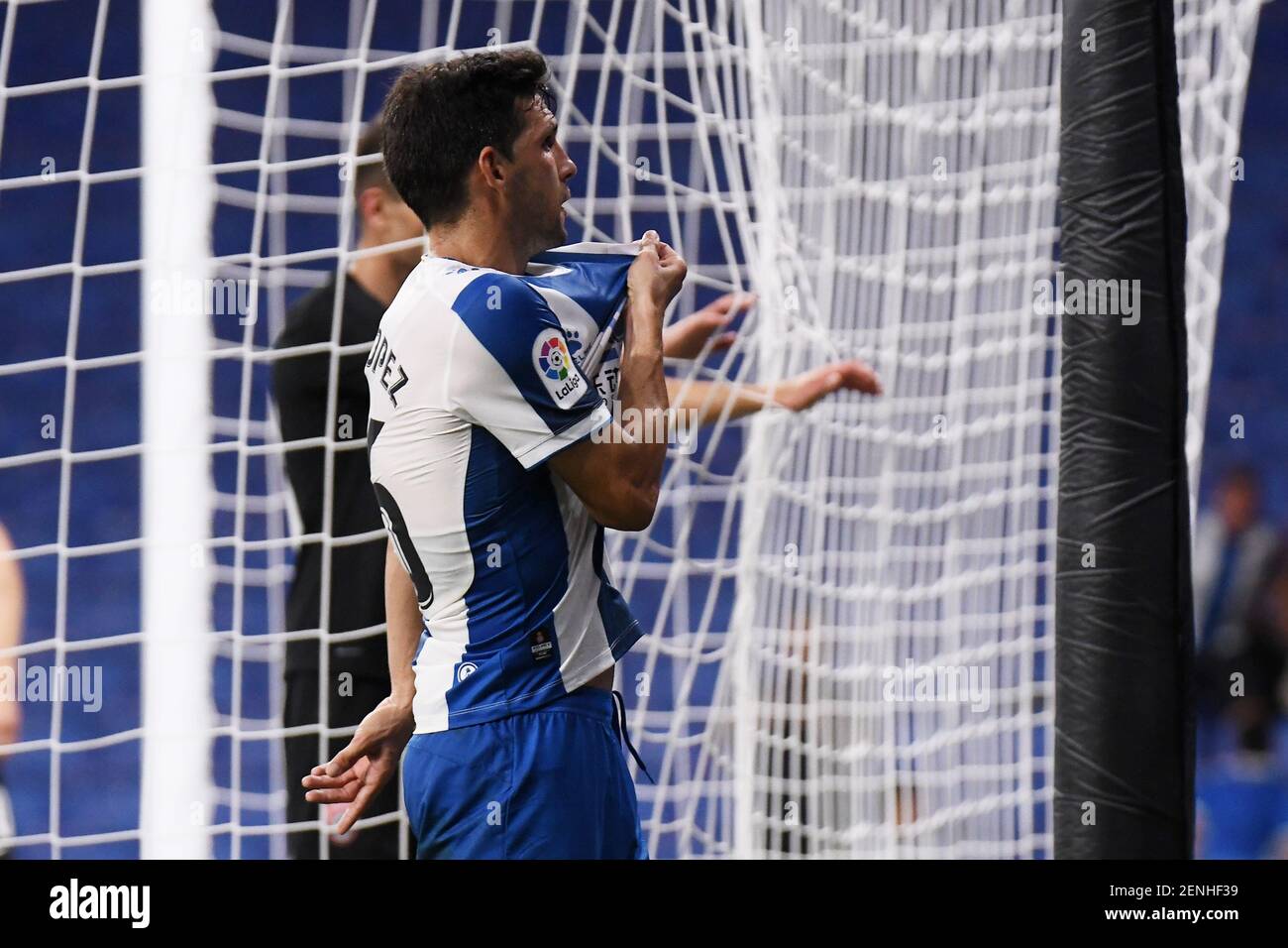 Javi Lopez of RCD Espanyol celebrates his goal during the match RCD ...