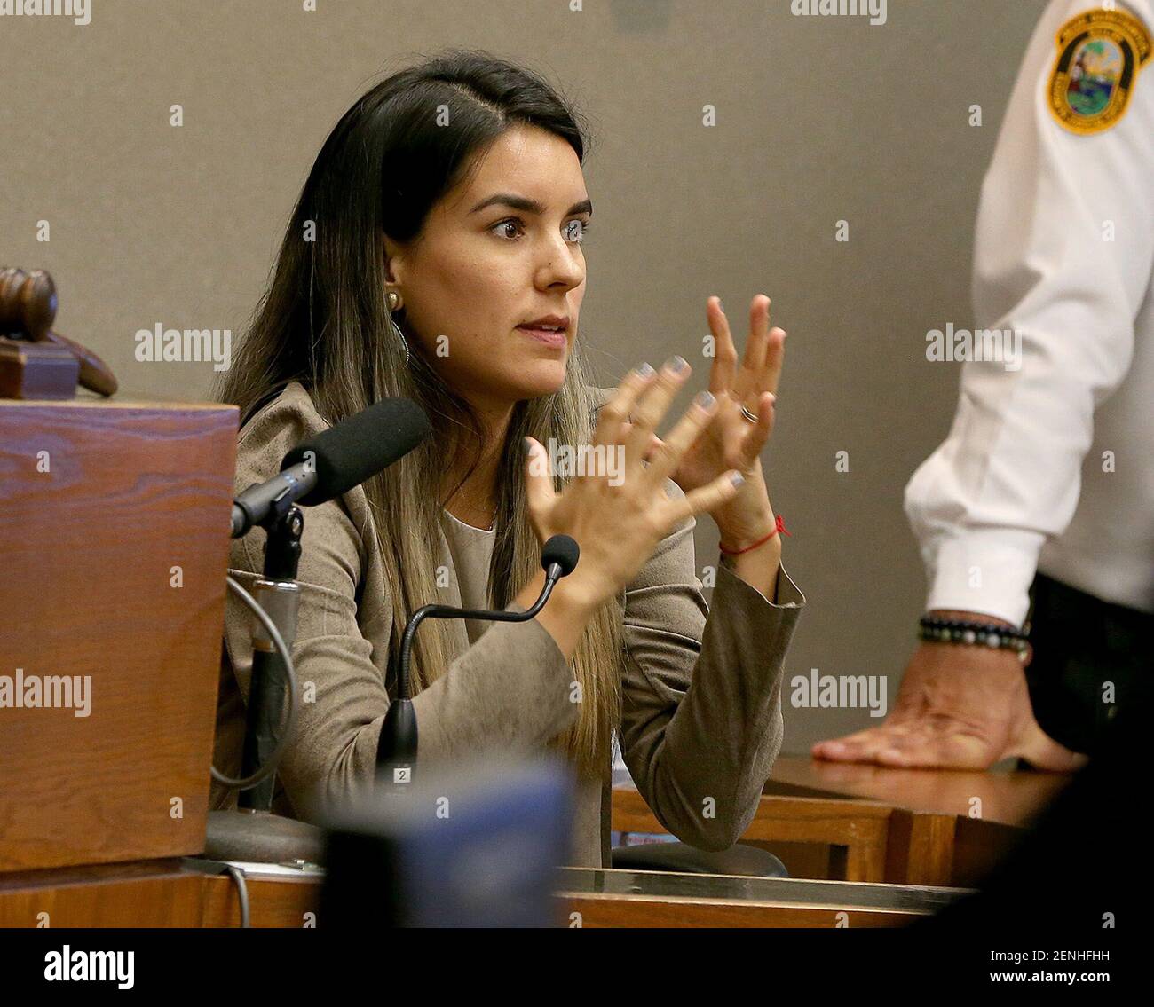 Ana Araujo, wife of Mexican actor Pablo Lyle, testifies in front of ...