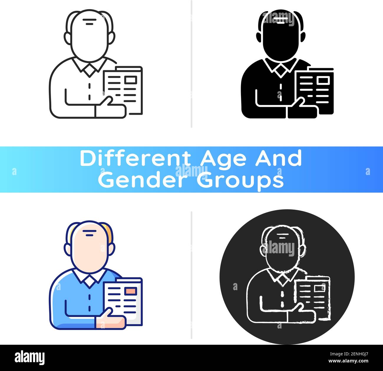 Elderly man icon Stock Vector Image & Art - Alamy