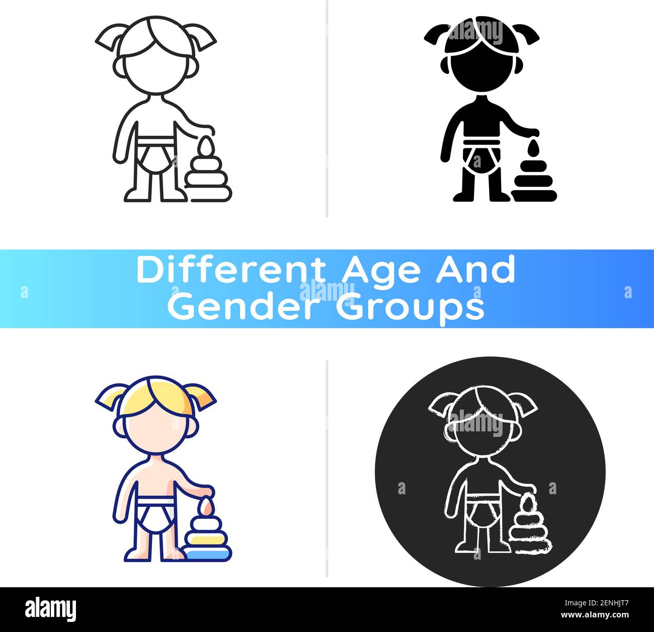 Female toddler icon Stock Vector Image & Art - Alamy
