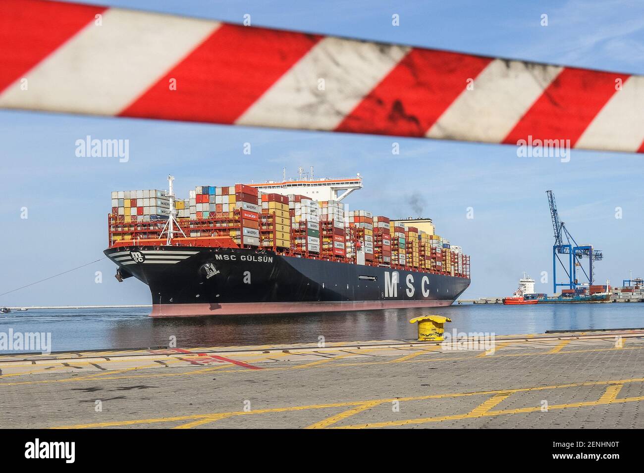 Gdansk, Poland. 23rd, August 2019 MSC Gulsun, current the world's ...