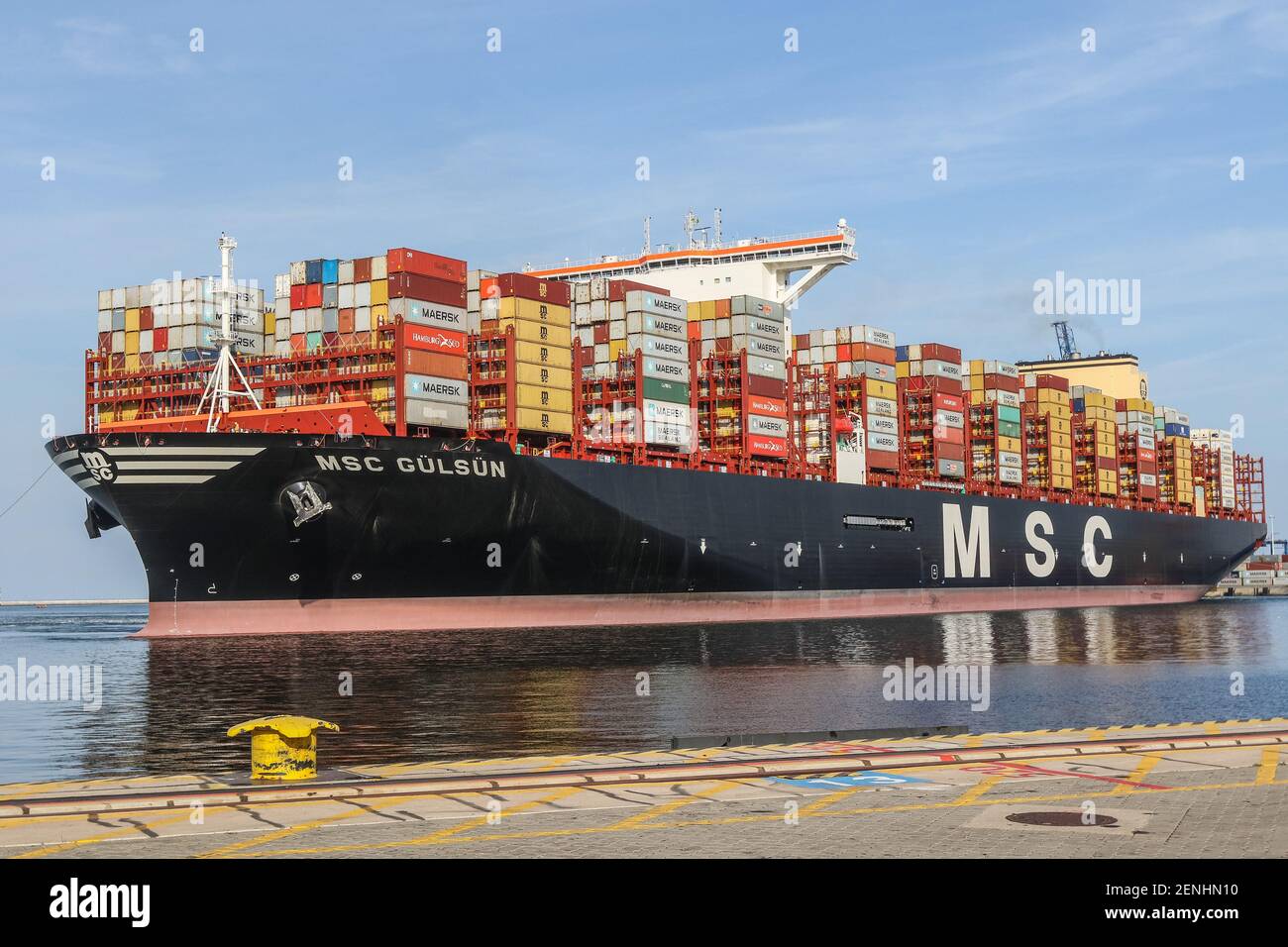 Gdansk, Poland. 23rd, August 2019 MSC Gulsun, current the world's ...