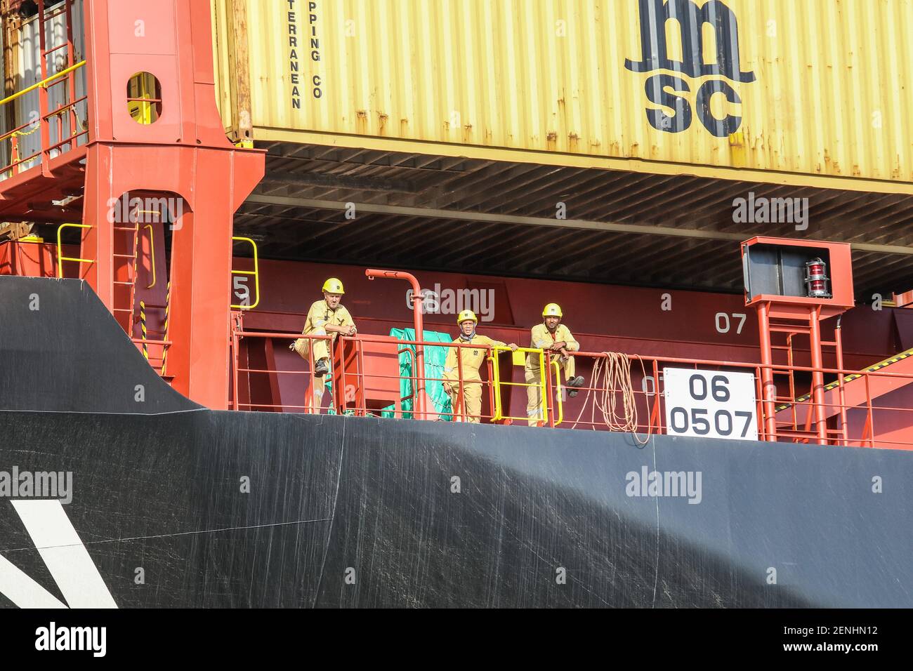 Gdansk, Poland. 23rd, August 2019 MSC Gulsun, current the world's ...