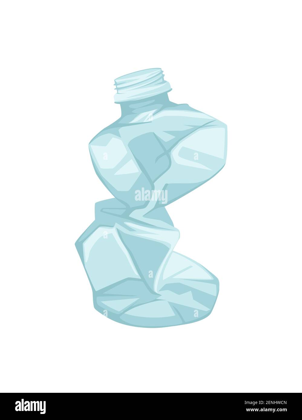 Seamless pattern of plastic water bottle waste set of different bottle ...