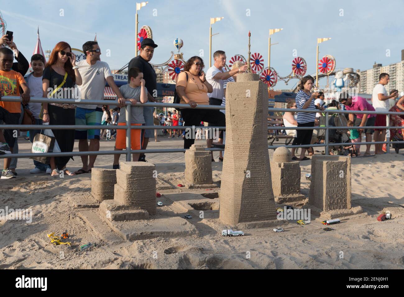 World Trade Center One Sandcastle at A Sandcastle Competion on Coney ...