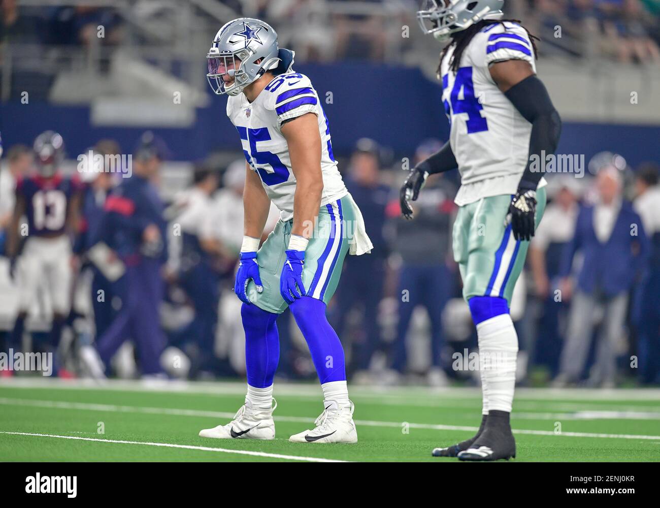 August 24th, 2019:.Dallas Cowboys linebacker Leighton Vander Esch (55 ...