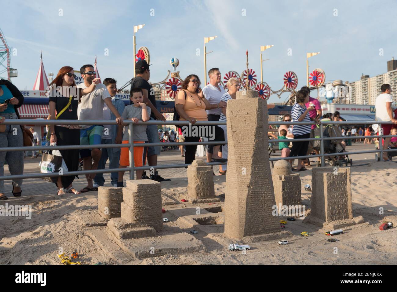 World Trade Center One Sandcastle at A Sandcastle Competion on Coney ...
