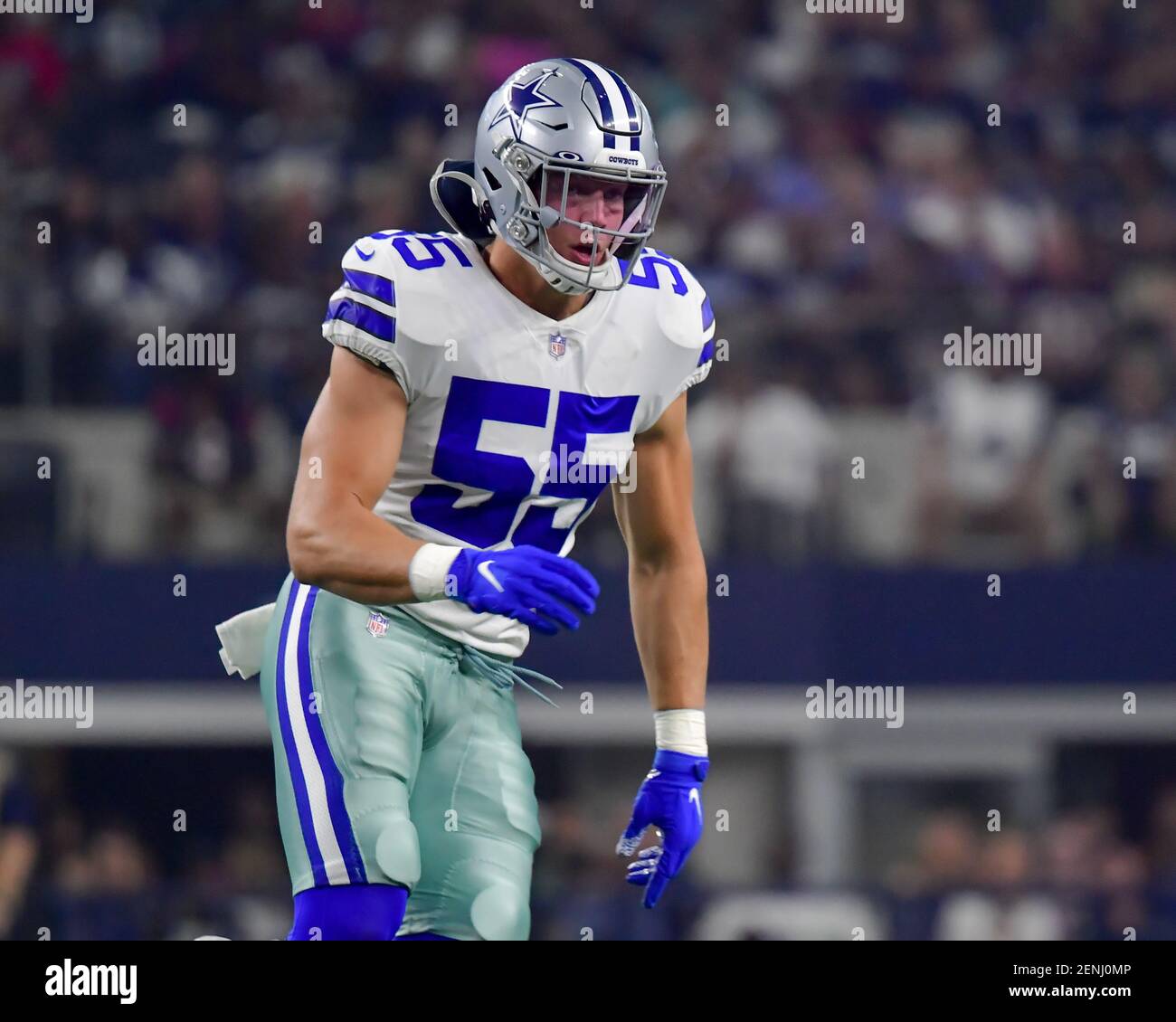 August 24th, 2019:.Dallas Cowboys linebacker Leighton Vander Esch (55 ...
