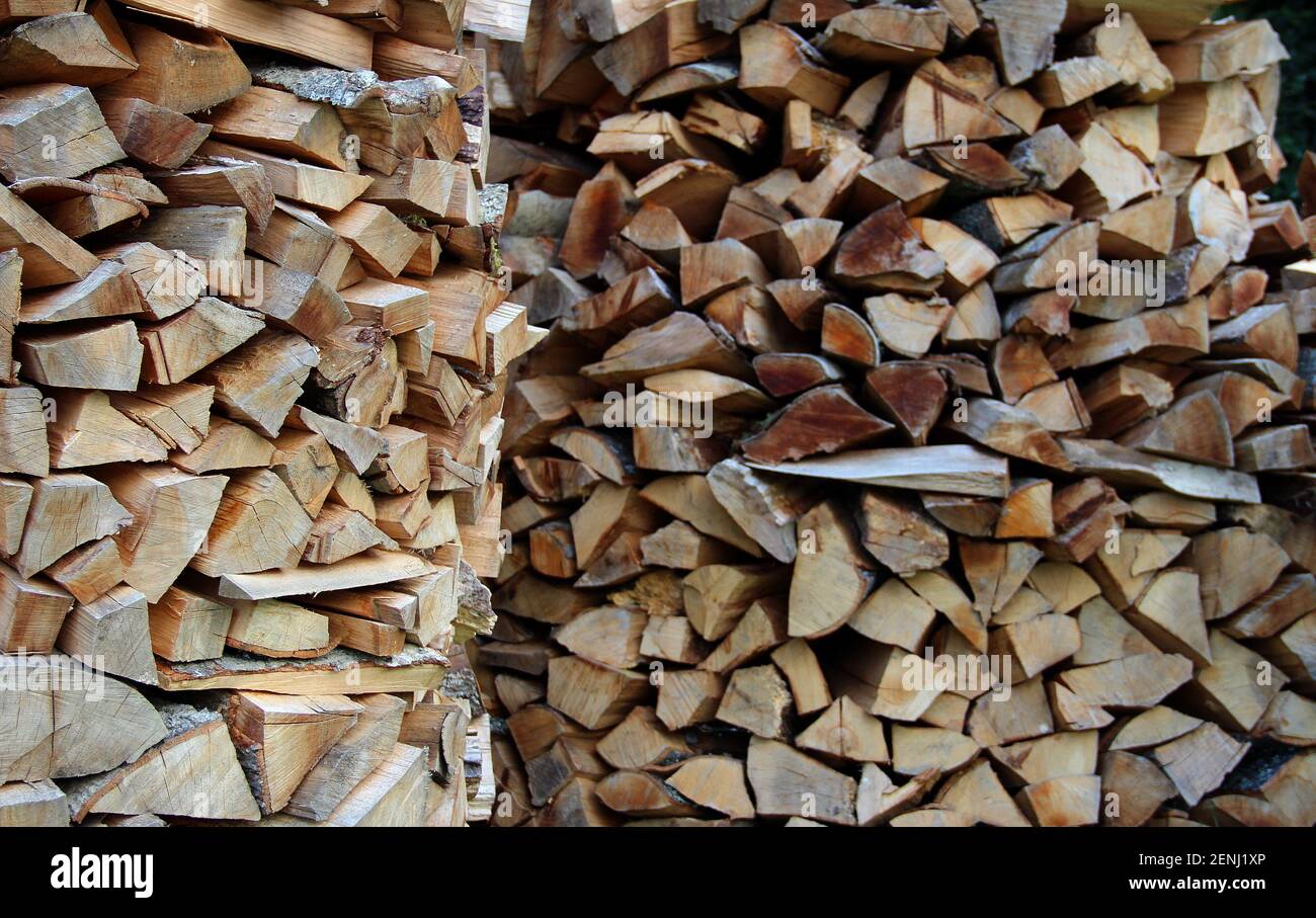 Stacking logs for drying hi-res stock photography and images - Alamy