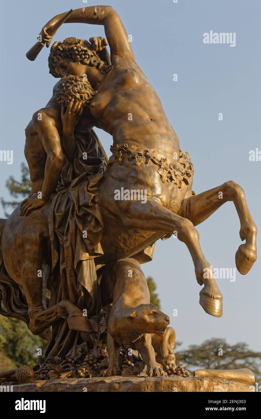 LYON, FRANCE, February 20, 2021 : Centaur and wildlife (1849) by ...