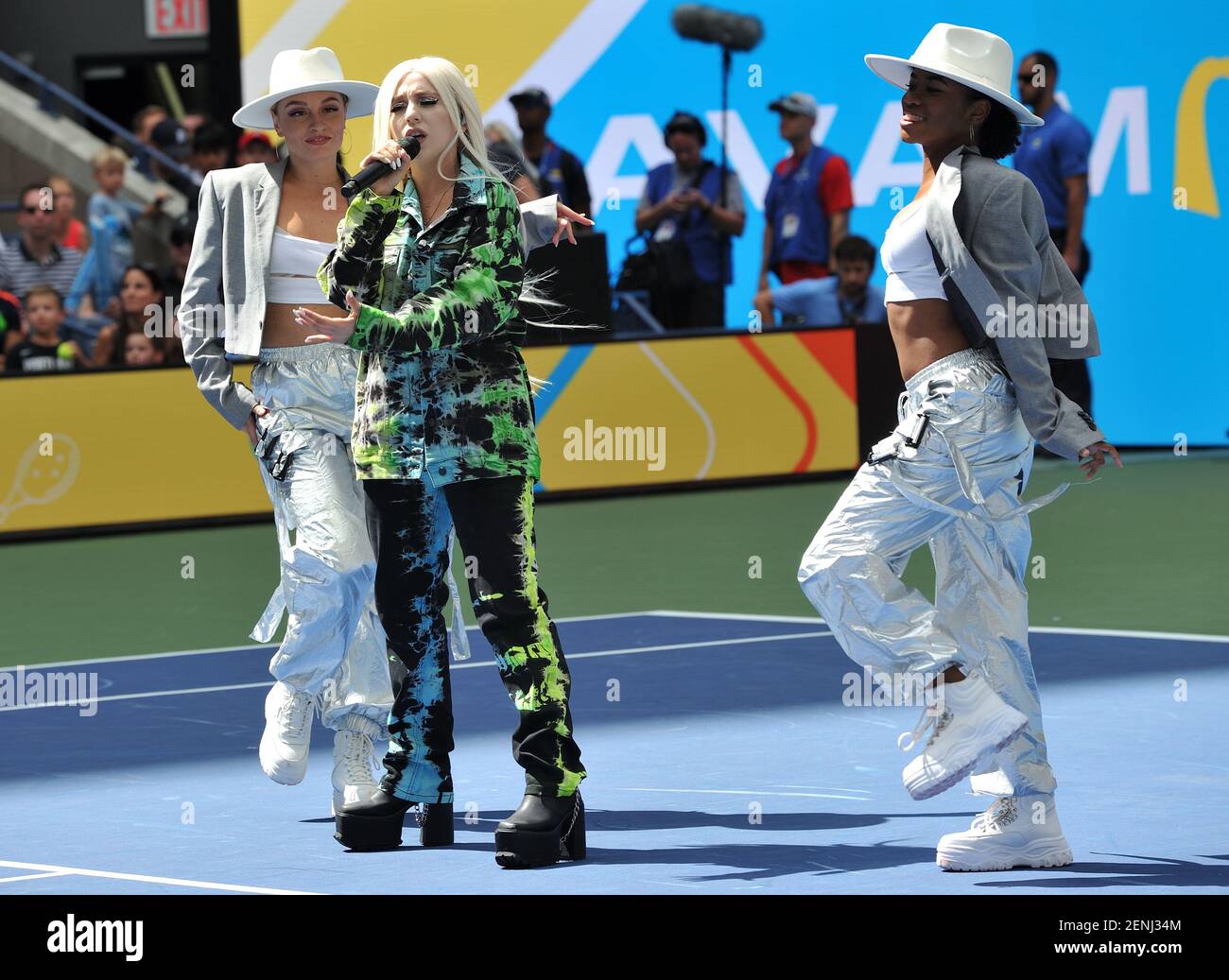 Ava Max performs at the Arthur Ashe Kids Day at the US Open at the ...