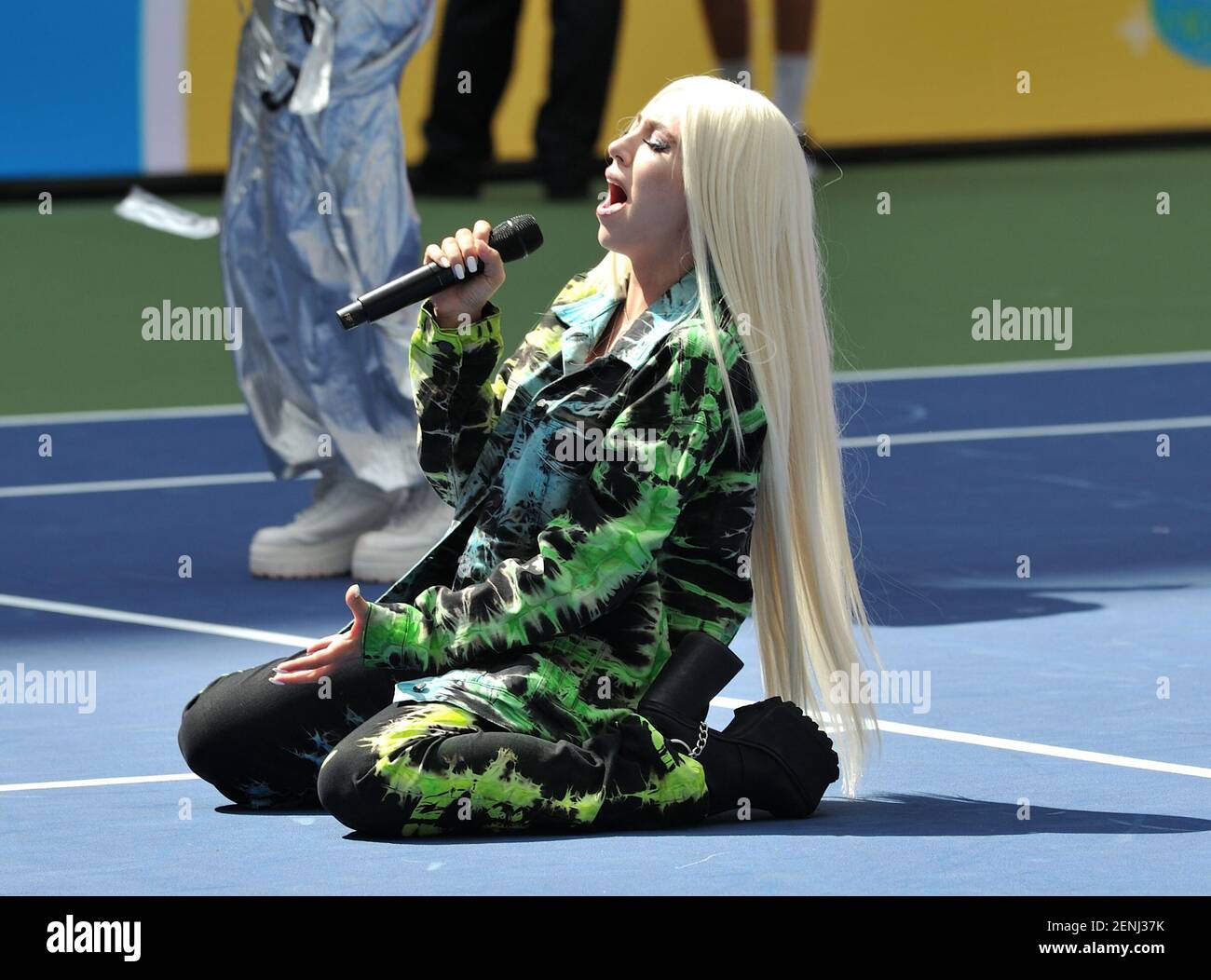 Ava Max performs at the Arthur Ashe Kids Day at the US Open at the ...