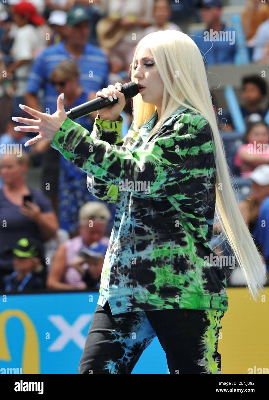Ava Max performs at the Arthur Ashe Kids Day at the US Open at the ...