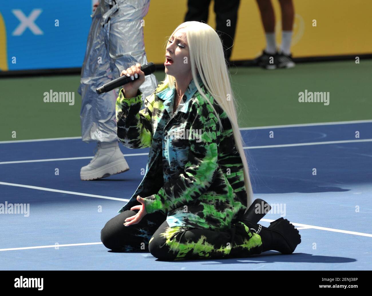 Ava Max performs at the Arthur Ashe Kids Day at the US Open at the ...