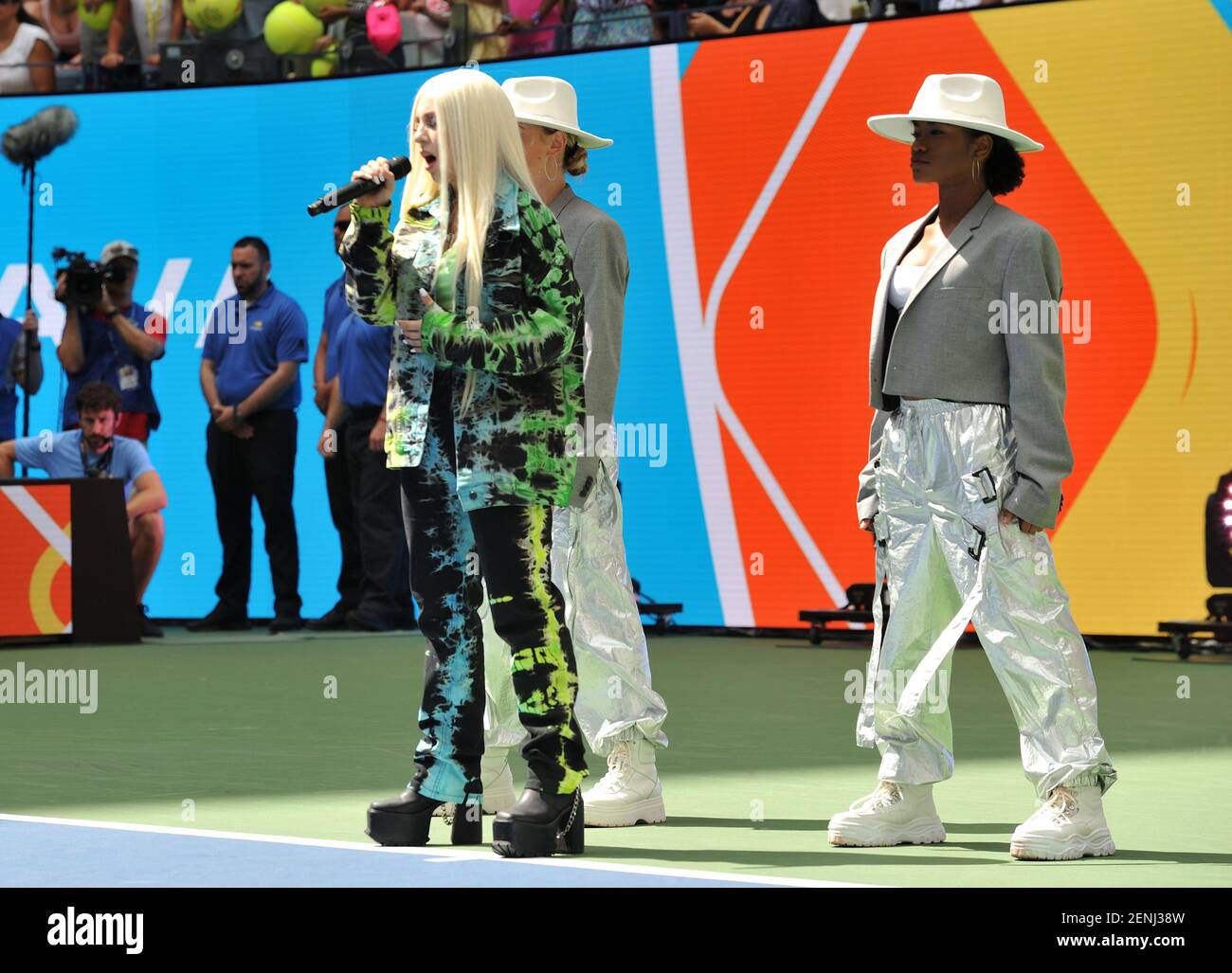 Ava Max performs at the Arthur Ashe Kids Day at the US Open at the ...