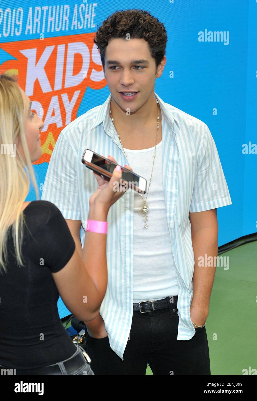Austin Mahone participates in Arthur Ashe Kids Day at the US Open at ...