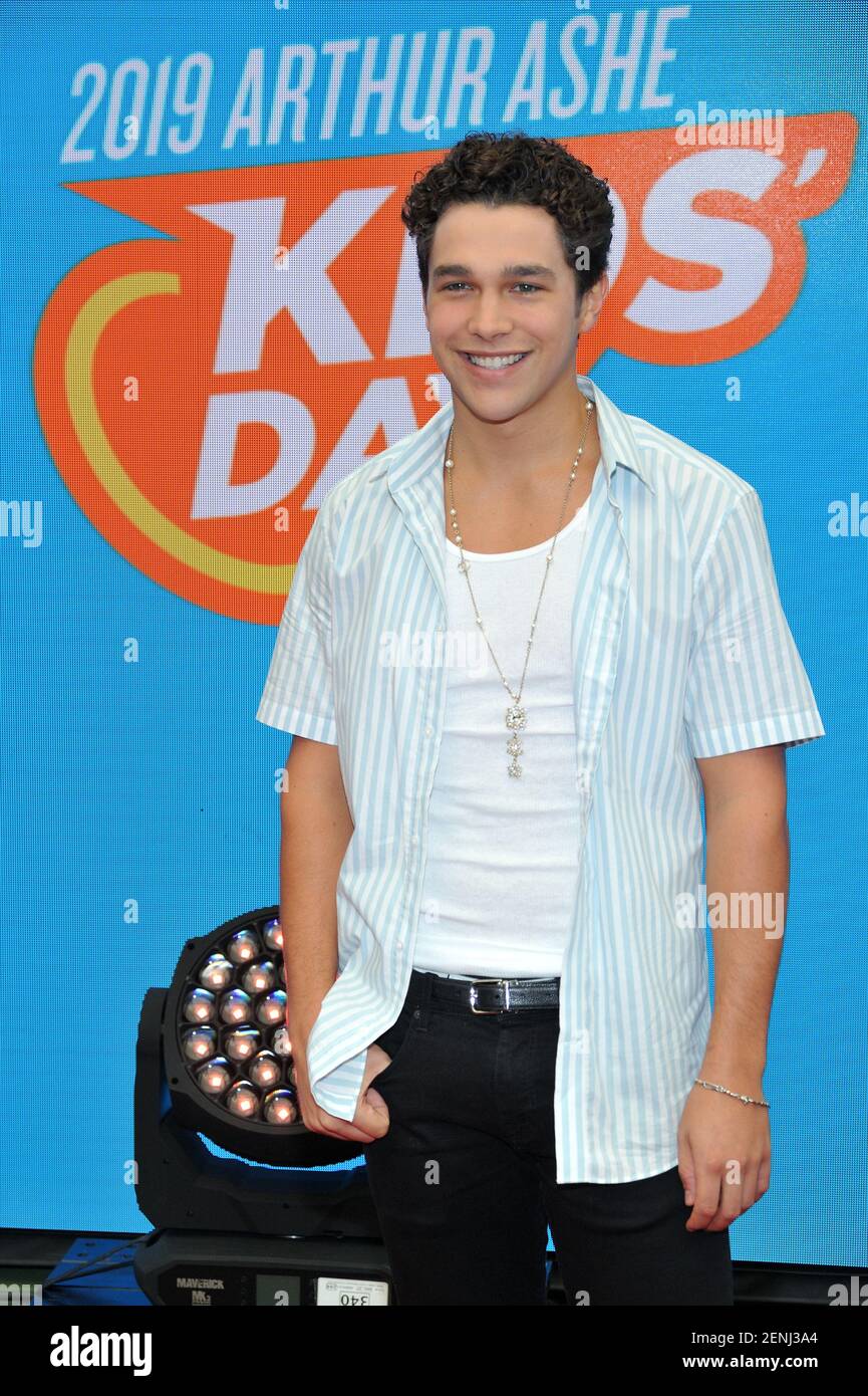 Austin Mahone participates in Arthur Ashe Kids Day at the US Open at ...
