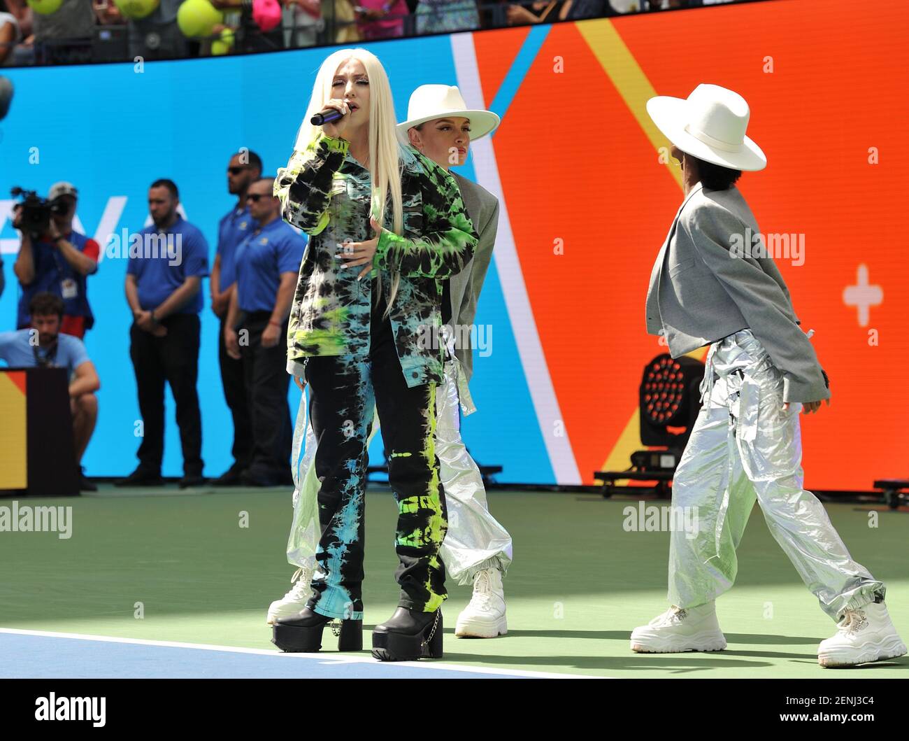 Ava Max performs at the Arthur Ashe Kids Day at the US Open at the ...