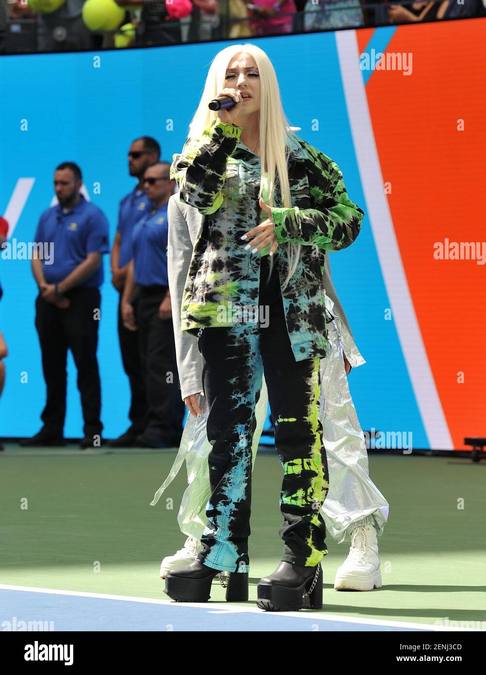 Ava Max performs at the Arthur Ashe Kids Day at the US Open at the ...
