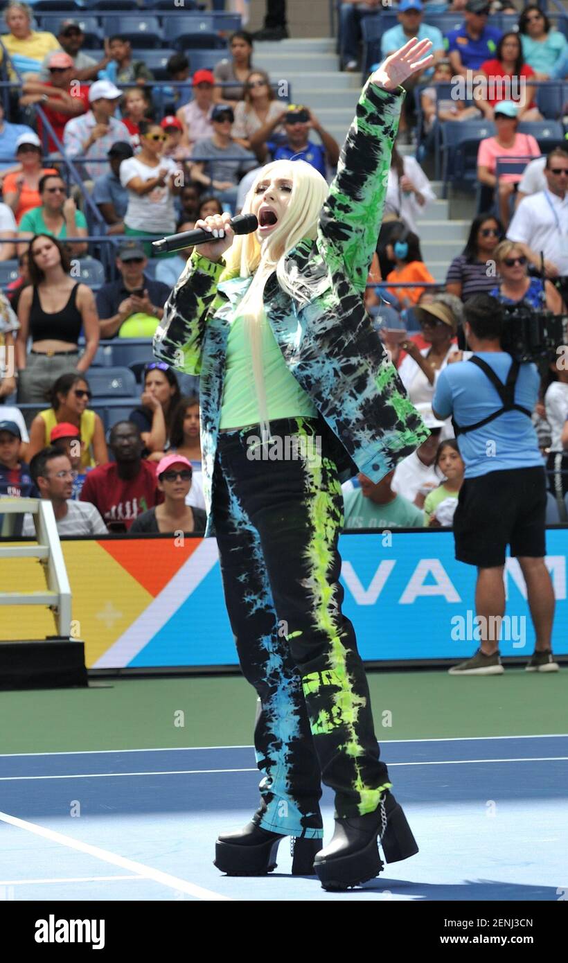 Ava Max performs at the Arthur Ashe Kids Day at the US Open at the ...